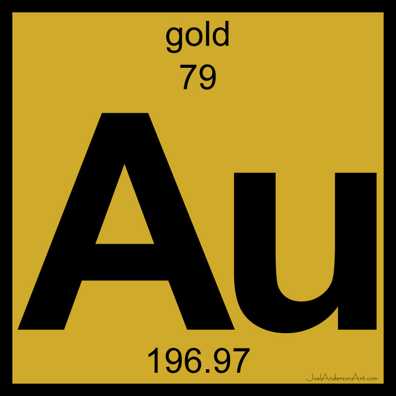Au Gold tile - Joel Anderson Art
